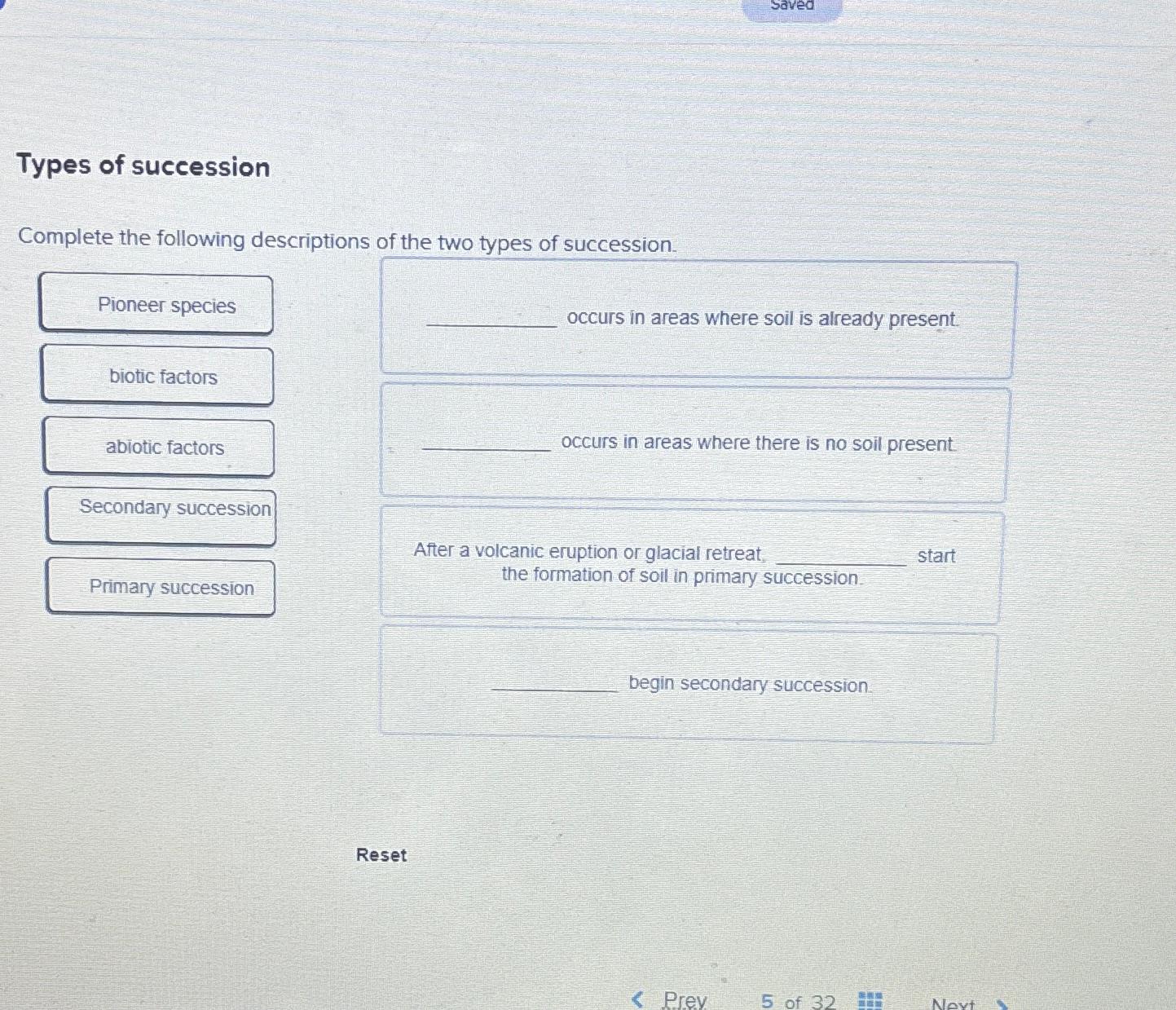 Solved Types of successionComplete the following | Chegg.com