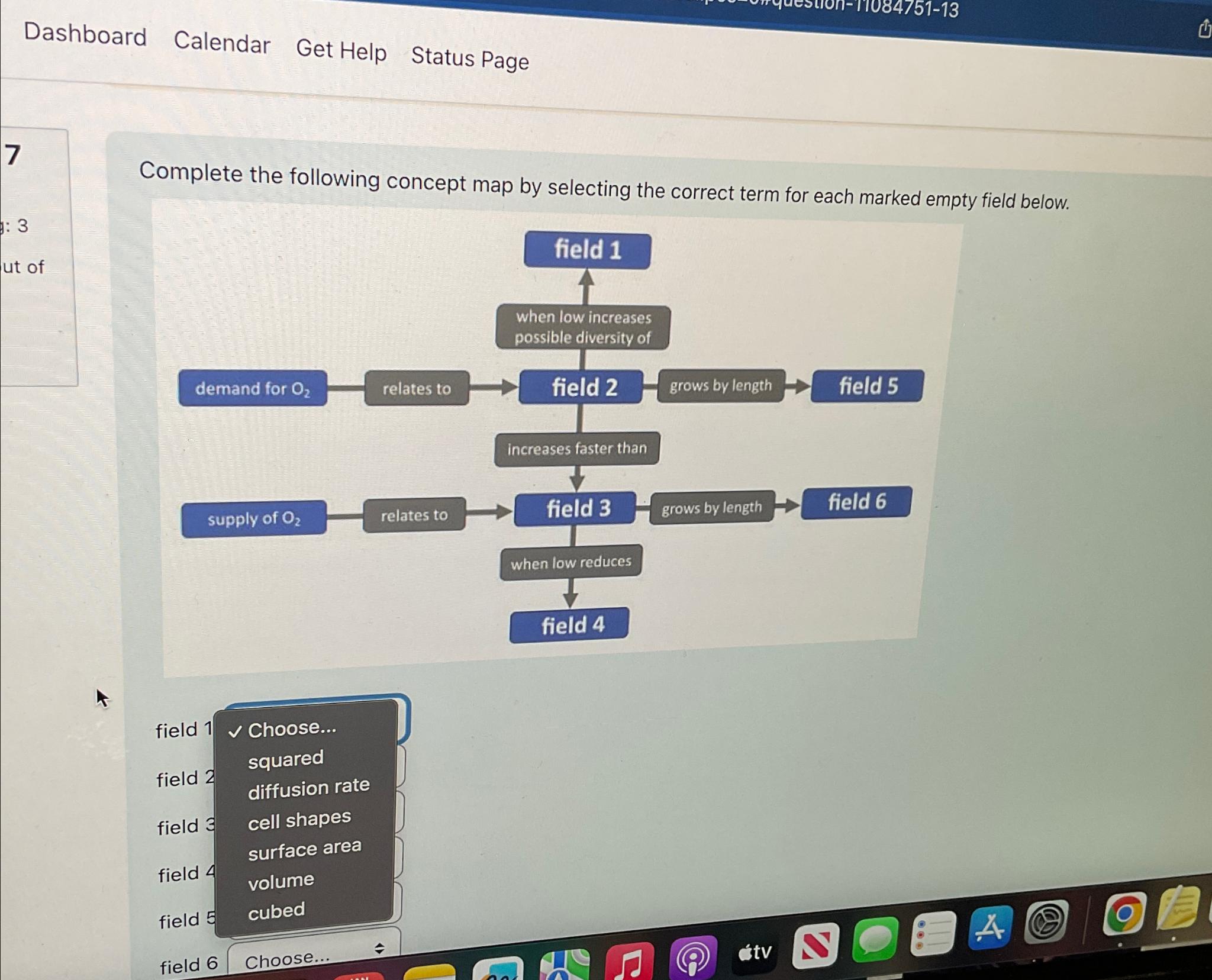 Solved Dashboard Calendar Get Help Status Page7Complete the | Chegg.com