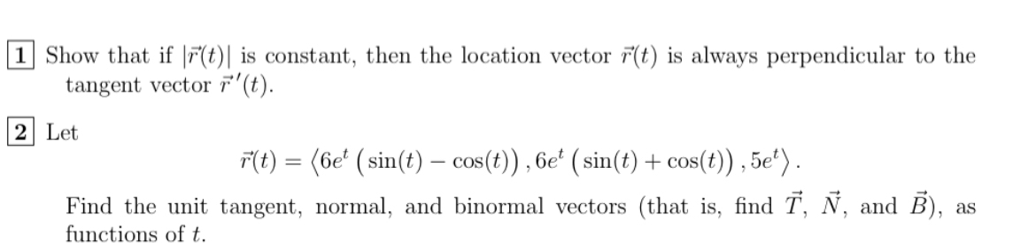 Solved Show That If Vec R T ﻿is Constant Then The