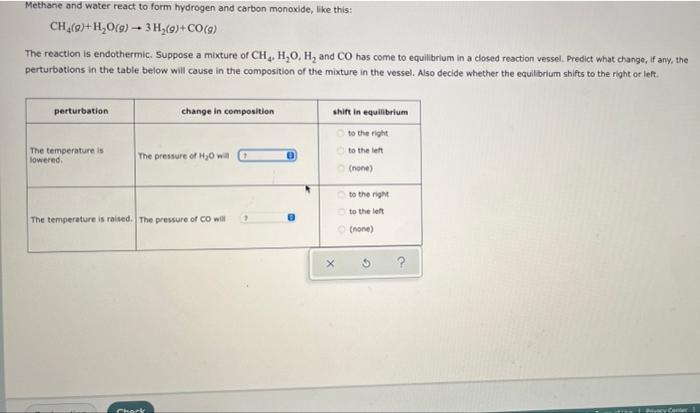 Solved Methane and water react to form hydrogen and carbon | Chegg.com