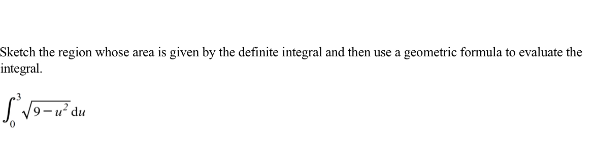 Solved Sketch the region whose area is given by the definite | Chegg.com