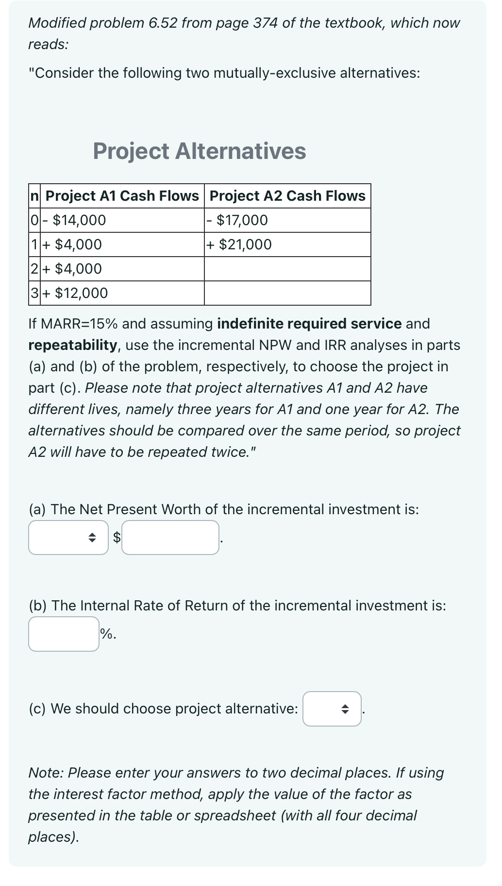 Solved Modified problem 6.52 ﻿from page 374 ﻿of the | Chegg.com