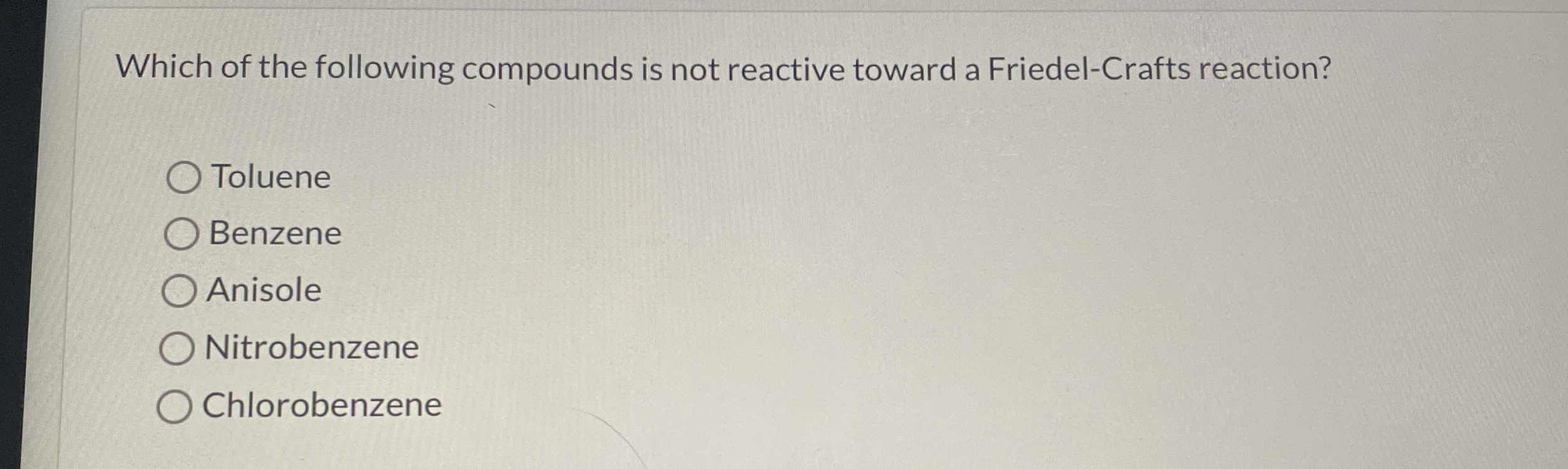 Solved Which of the following compounds is not reactive | Chegg.com
