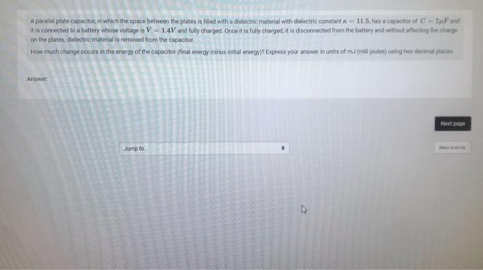 Solved A paralle plate capacitor, in which the space between | Chegg.com