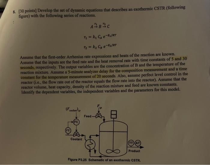 Solved 8. [ 30 points] Develop the set of dynamic equations | Chegg.com