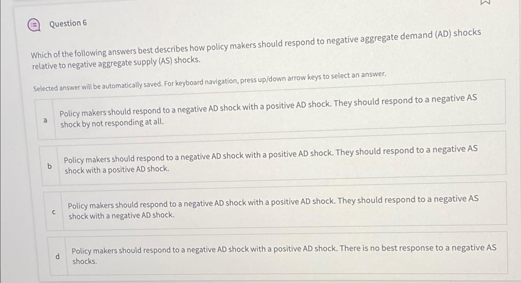 Solved Question 6Which of the following answers best | Chegg.com