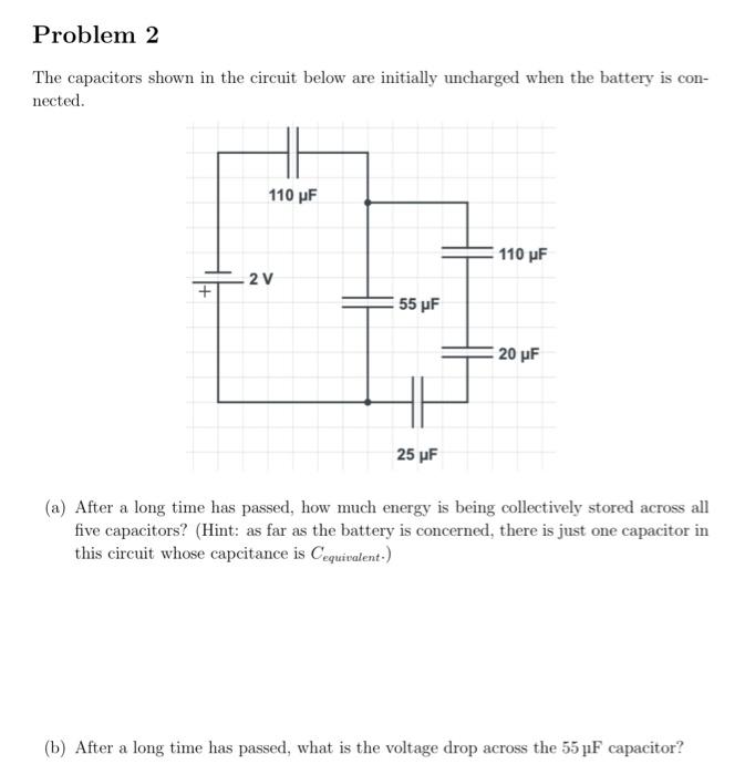 Solved The capacitors shown in the circuit below are | Chegg.com