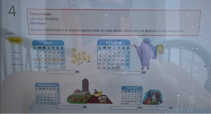 Actividad 5. Las comidas y las bebidas Completa las | Chegg.com