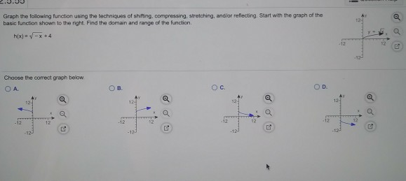 Solved Choose the correct graph below Graph the function | Chegg.com