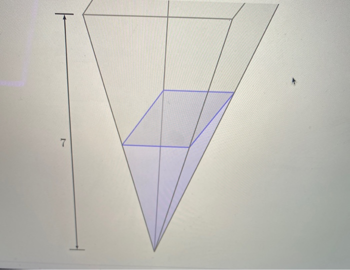 Solved Question A tank is shaped like an upside-down square | Chegg.com