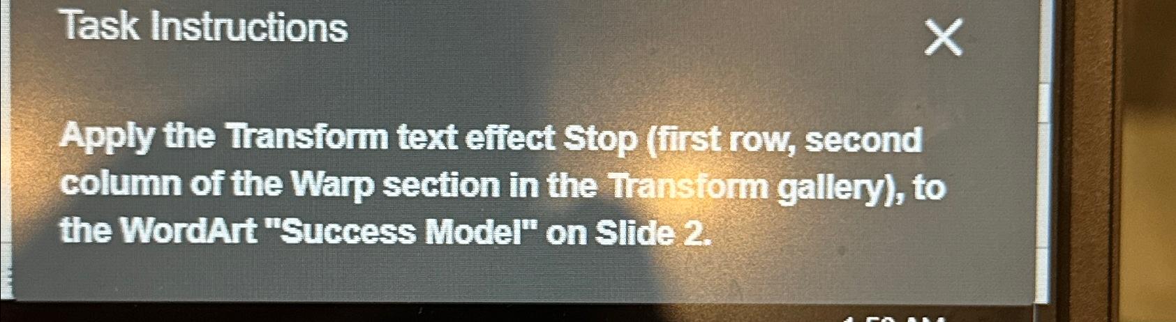 Solved Task InstructionsApply the Transform text efifect | Chegg.com