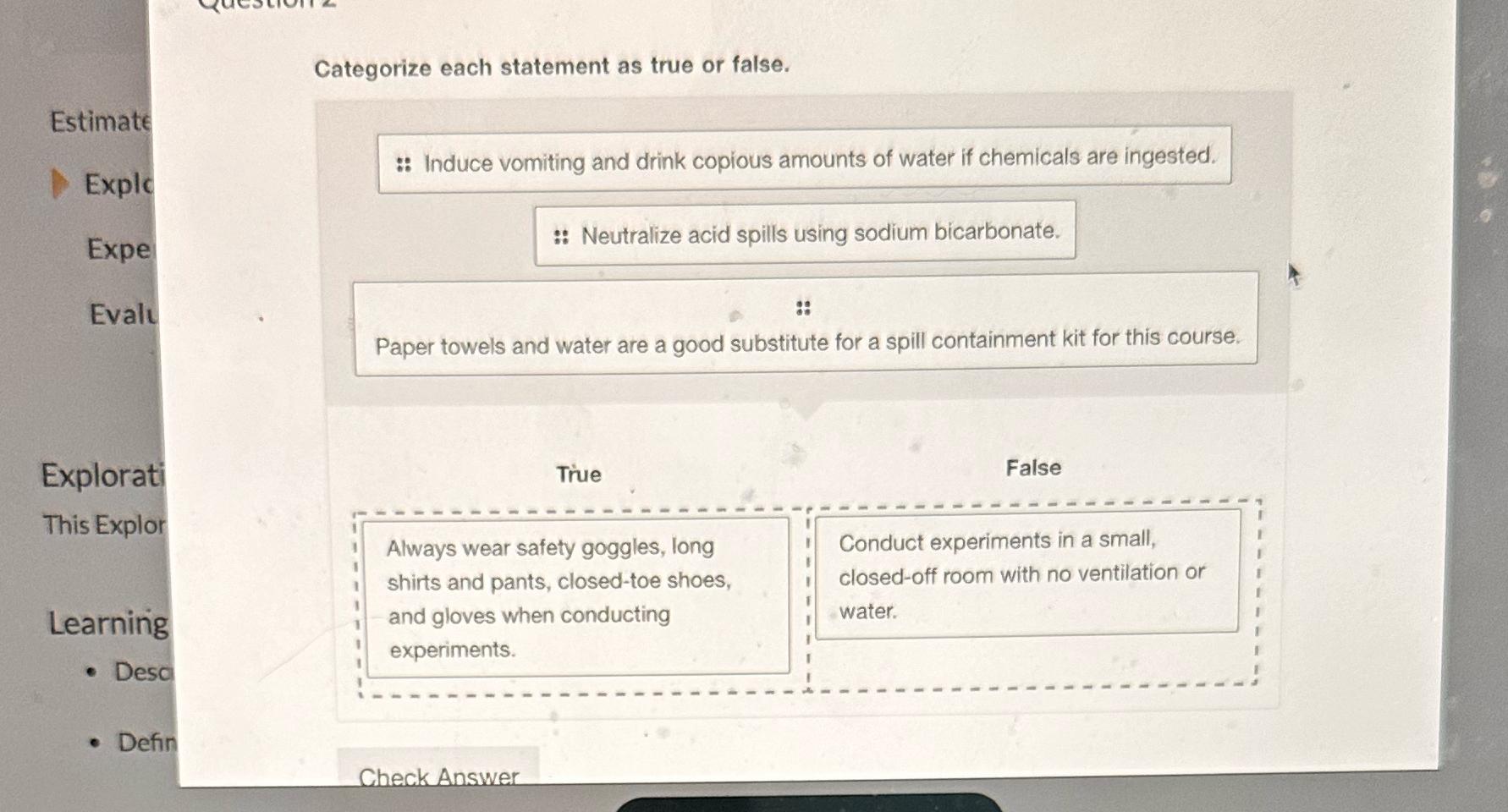 Solved Categorize each statement as true or | Chegg.com
