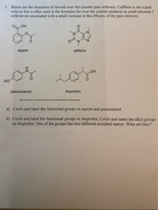 Solved 1. Below are the structures of several over the | Chegg.com