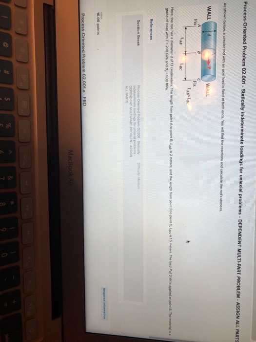 Solved Process-Oriented Problem 02.001 - Statically | Chegg.com