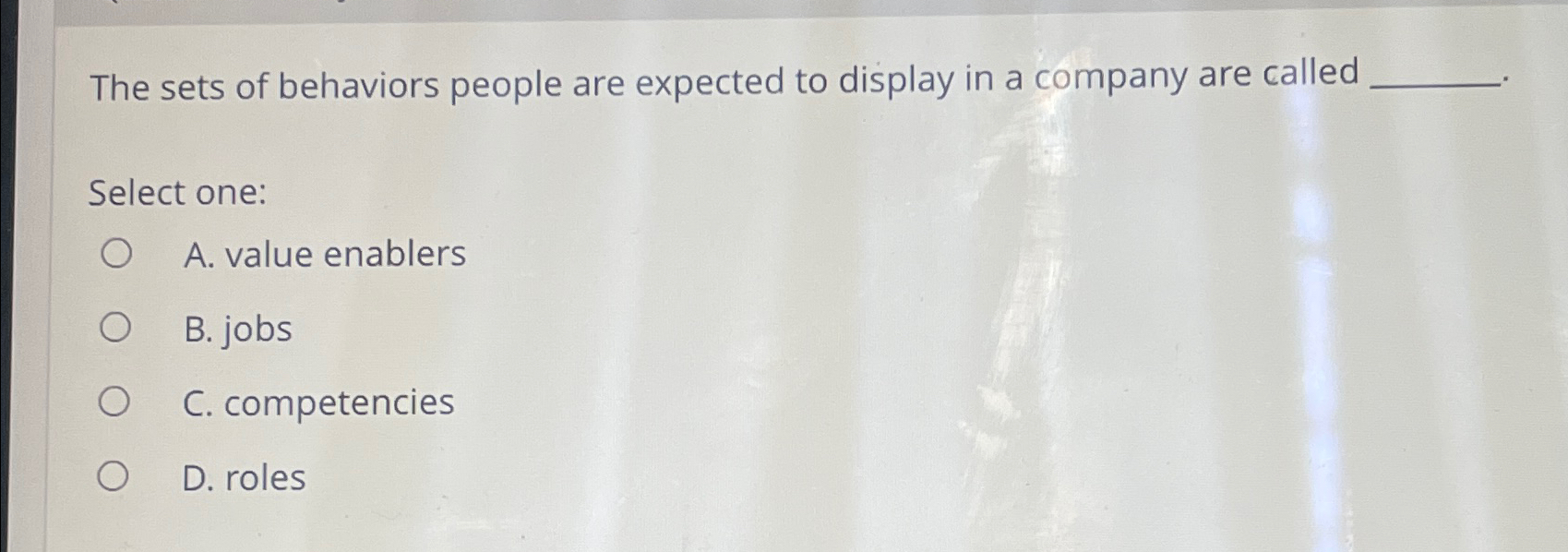 Solved The sets of behaviors people are expected to display | Chegg.com