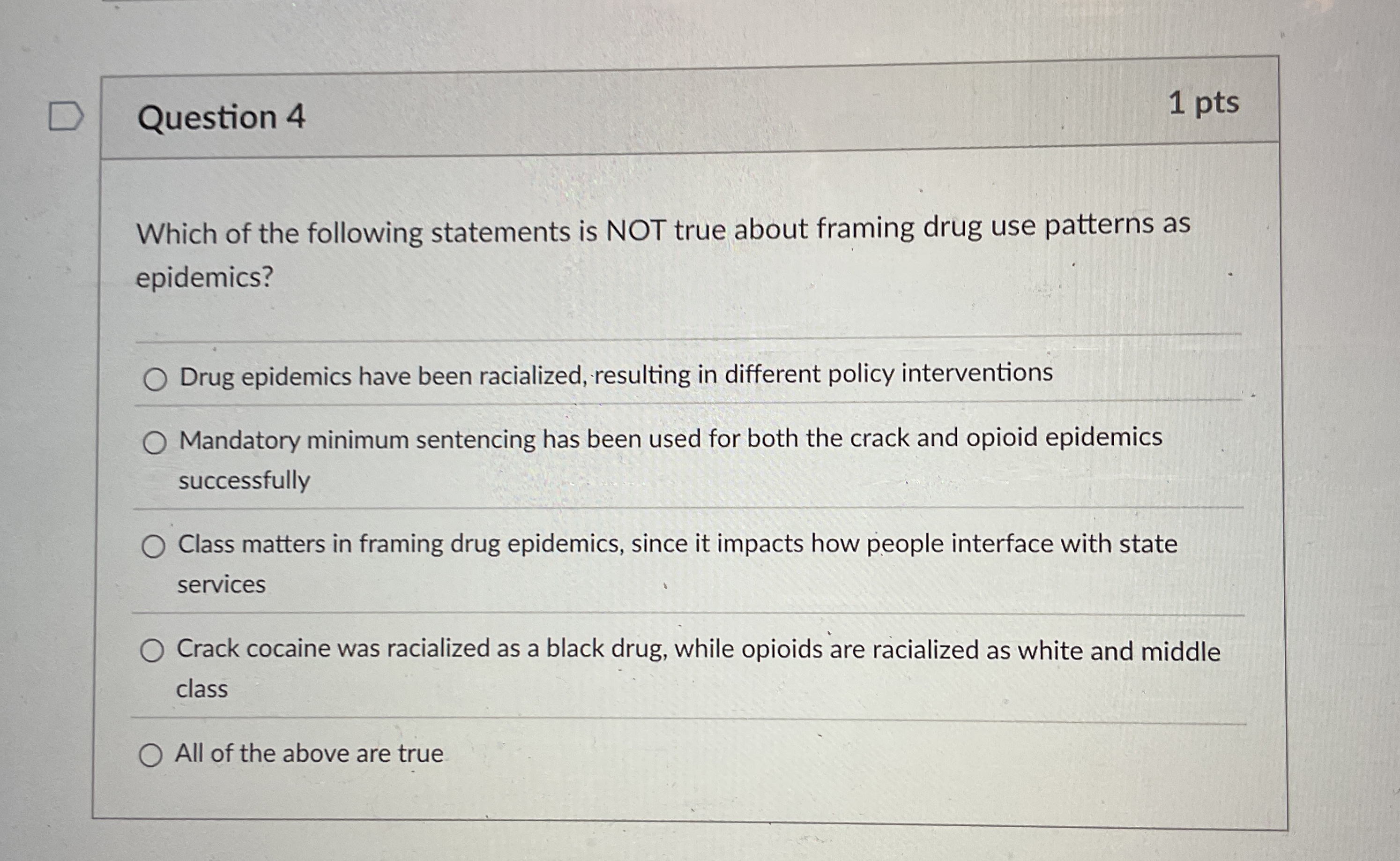 Solved Question 41 ﻿ptsWhich of the following statements is | Chegg.com