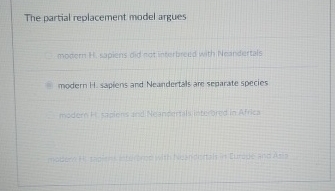 Solved The partial replacement model arguesmodern H. | Chegg.com