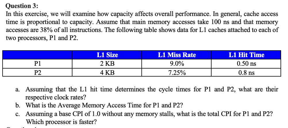 Solved In this exercise, we will examine how capacity | Chegg.com