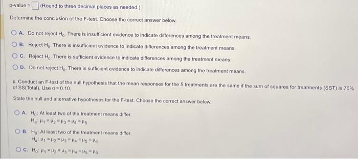 Solved p-value = (Round to three decimal places as needed.) | Chegg.com