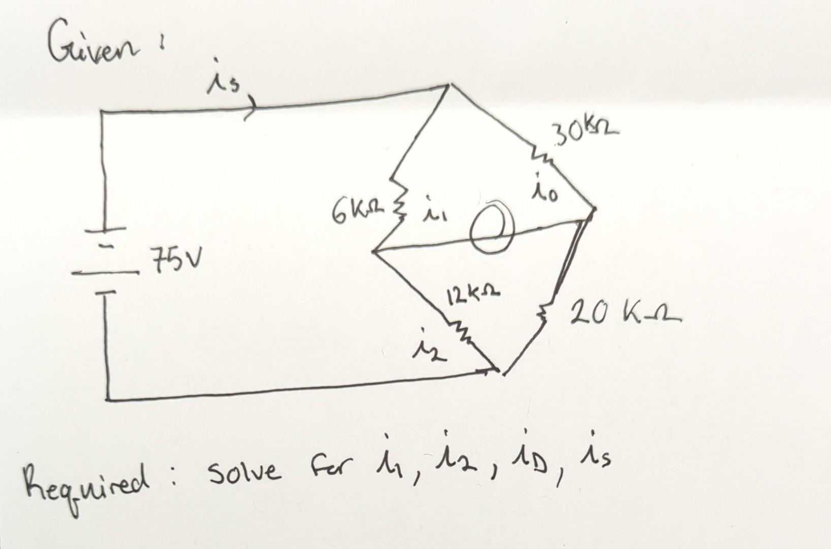 Solved Grinon! Required: solve for i1,i2,iD,is | Chegg.com