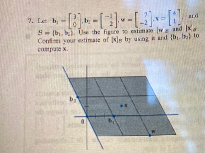 Solved 7. Let b 13 and 121 B = {bj, b2}. Use the figure to | Chegg.com