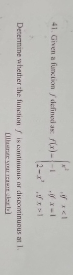 Solved Given a function f ﻿defined as: | Chegg.com