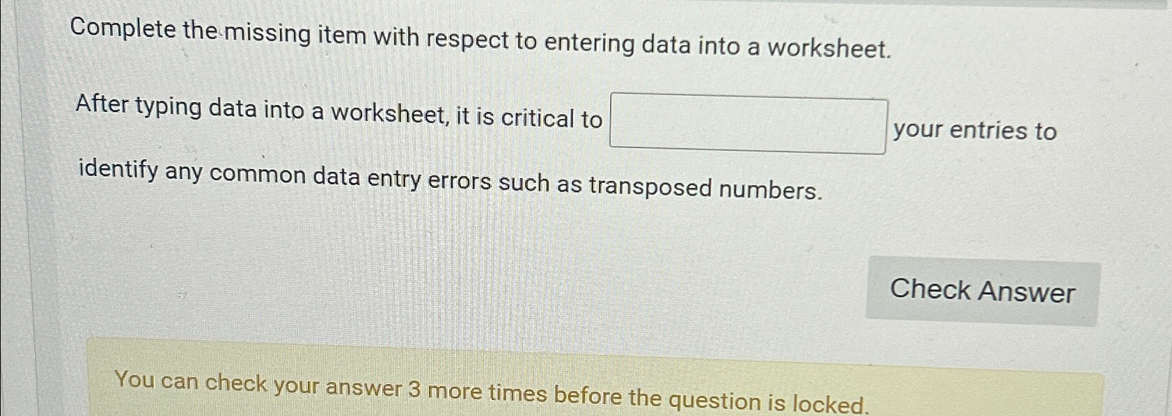 Solved Complete the missing item with respect to entering | Chegg.com