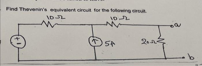 Solved Find Thevenin's equivalent circuit for the following | Chegg.com