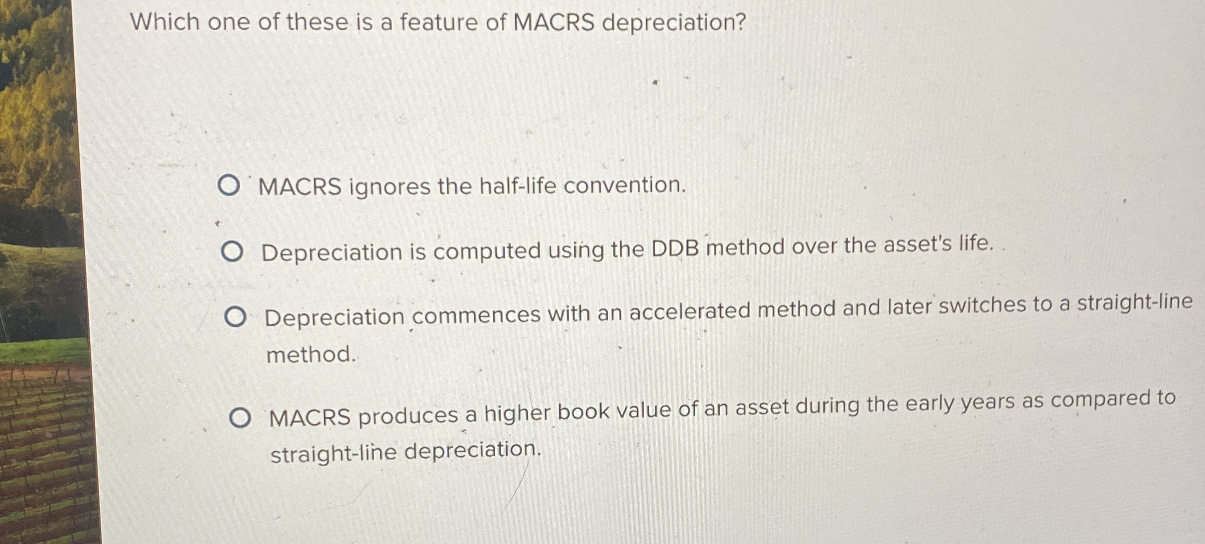 Solved Which one of these is a feature of MACRS | Chegg.com