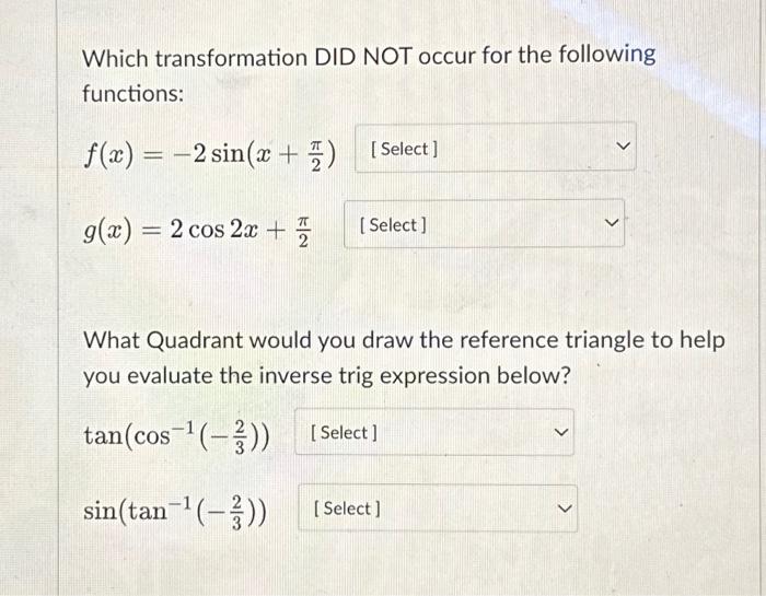 Solved Which transformation DID NOT occur for the following | Chegg.com