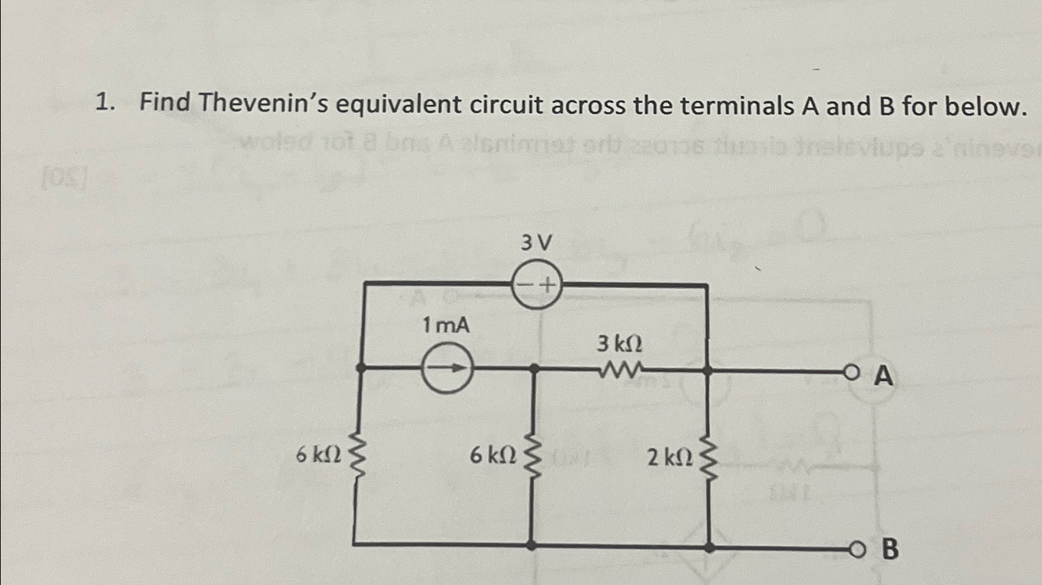 Solved Find Thevenin's equivalent circuit across the | Chegg.com