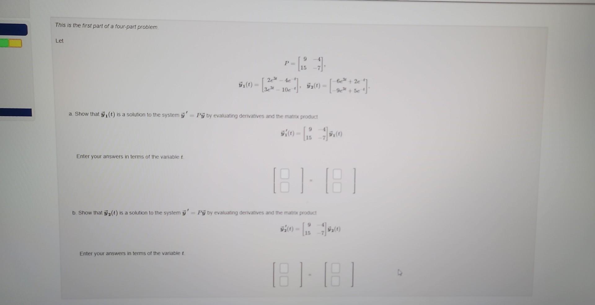 Solved This is the first part of a four-part problem. Let | Chegg.com