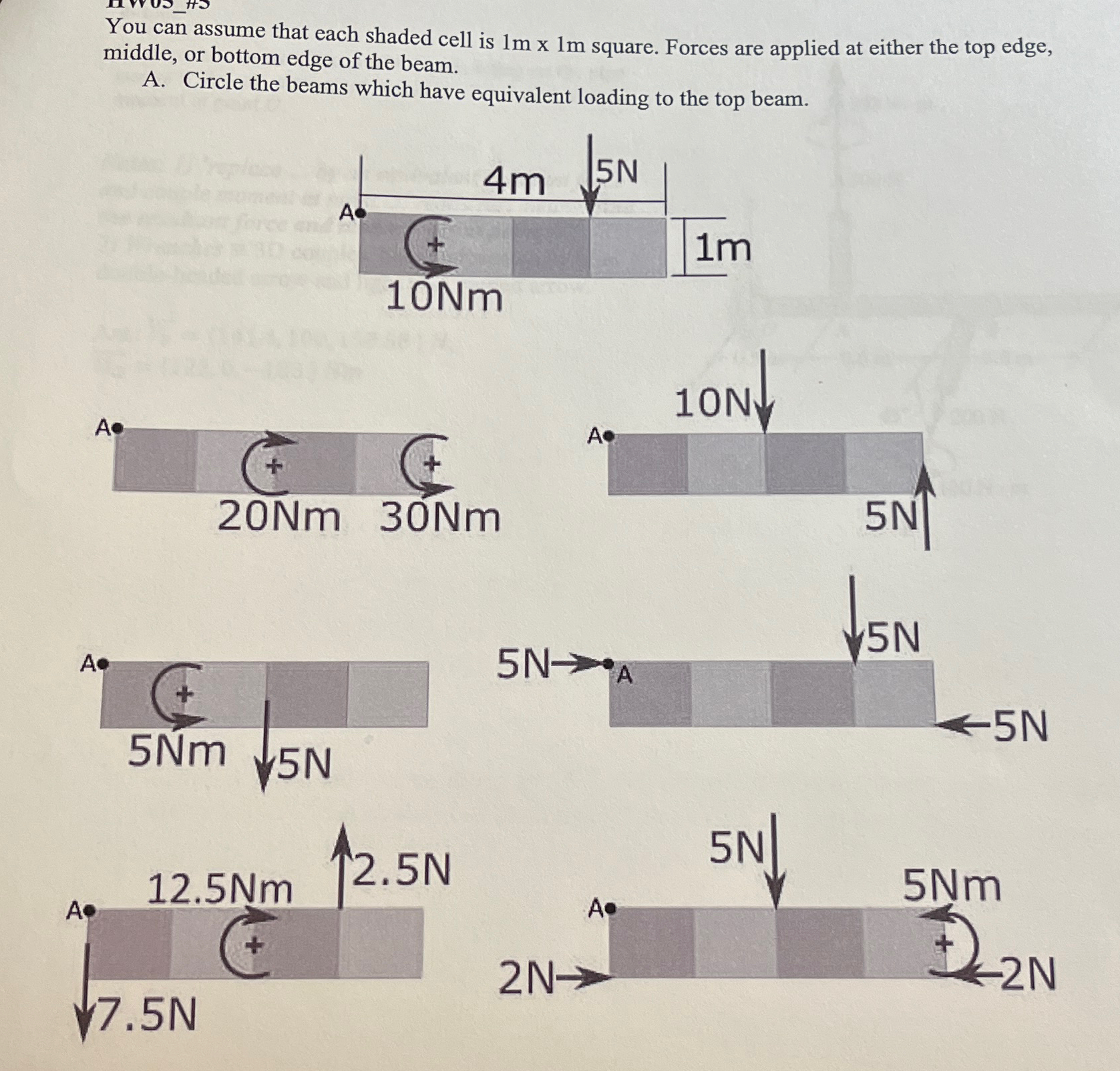 Solved You can assume that each shaded cell is 1m×1m | Chegg.com