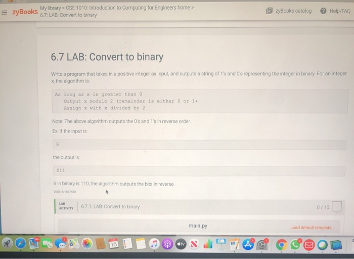 Solved My Library Cse 1010 Introduction To Computing For 