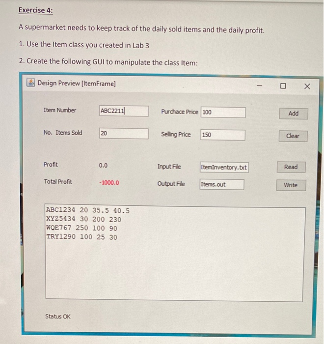 Solved write the code in jFrame Form | Chegg.com