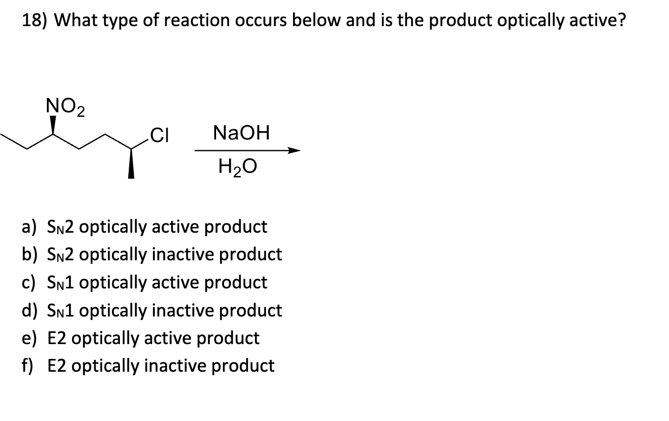 What type of reaction occurs below and is the product | Chegg.com
