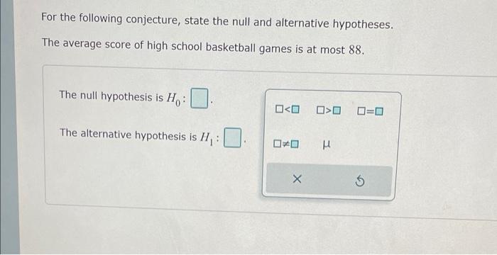 Solved For the following conjecture, state the null and | Chegg.com
