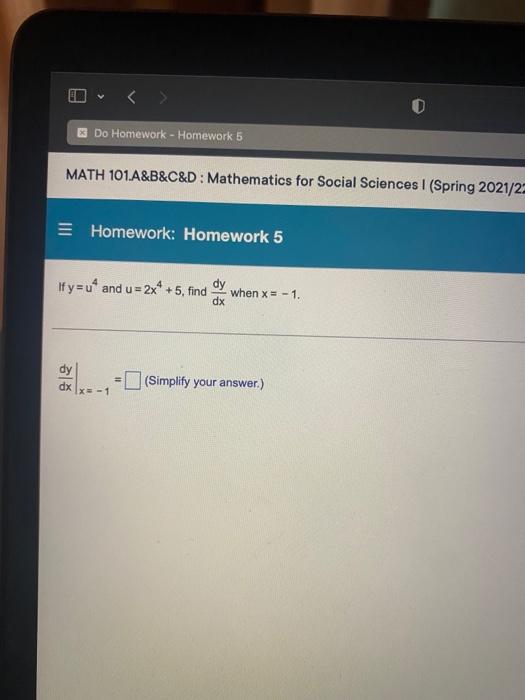 Solved Do Homework - Homework 5 MATH 101.A&B&C&D: | Chegg.com