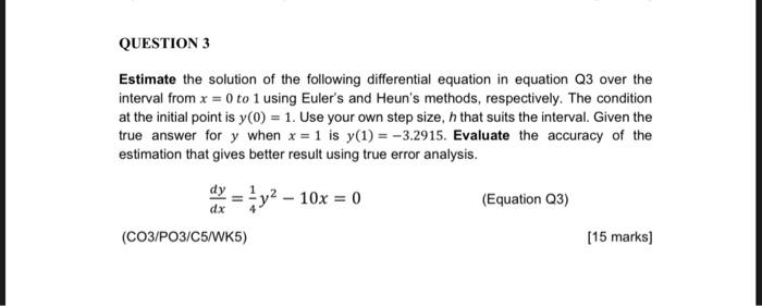 Solved Estimate the solution of the following differential | Chegg.com