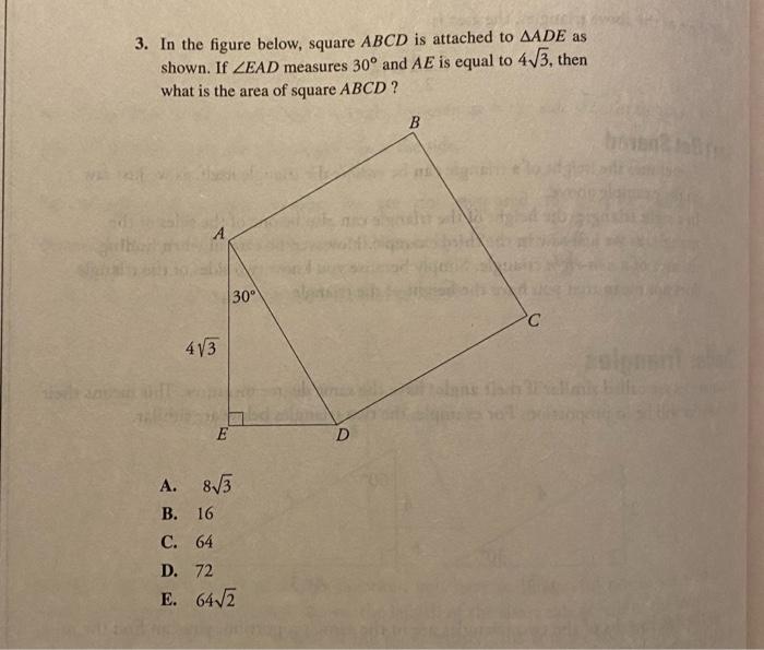 Solved 3. In the figure below, square ABCD is attached to | Chegg.com