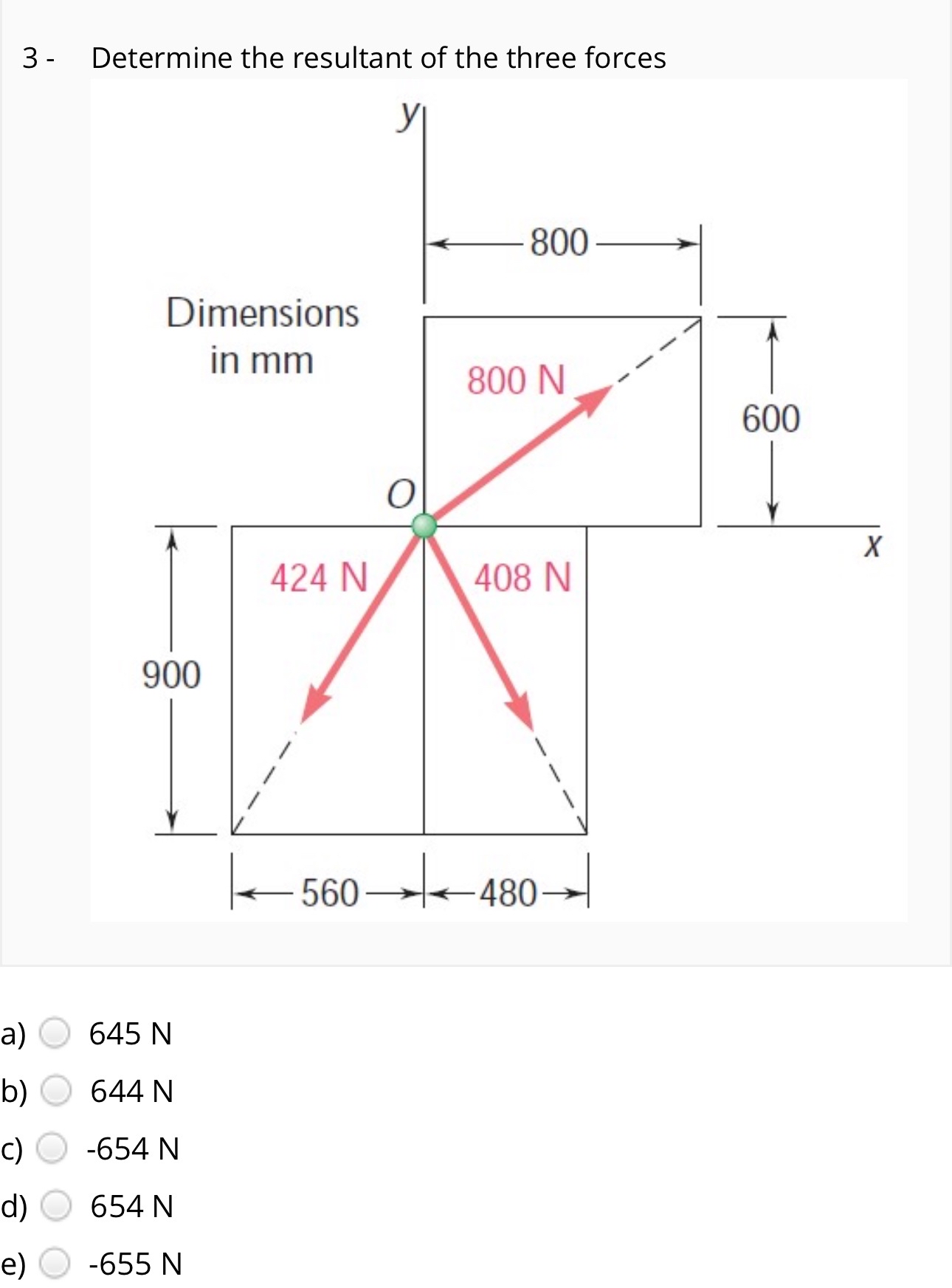 Solved 3 - ﻿Determine the resultant of the three | Chegg.com