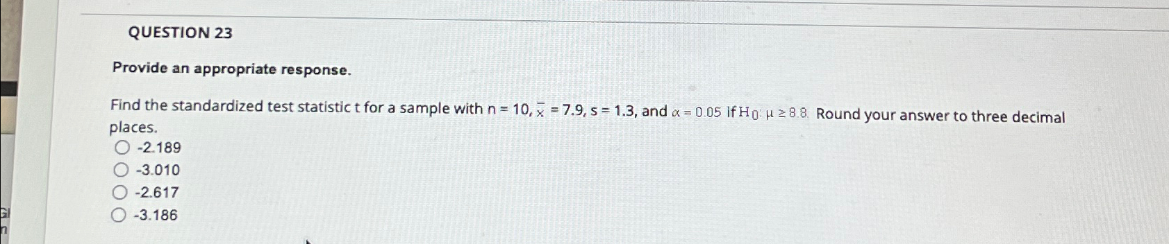 Solved Question 23provide An Appropriate Response Find The