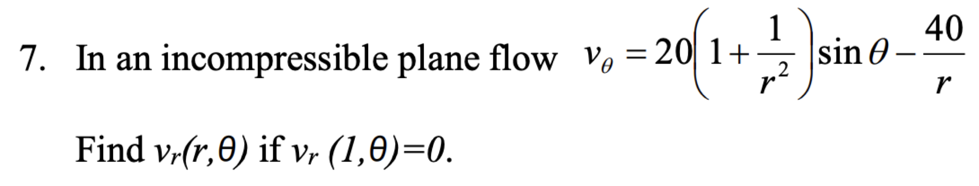 In an incompressible plane flow | Chegg.com