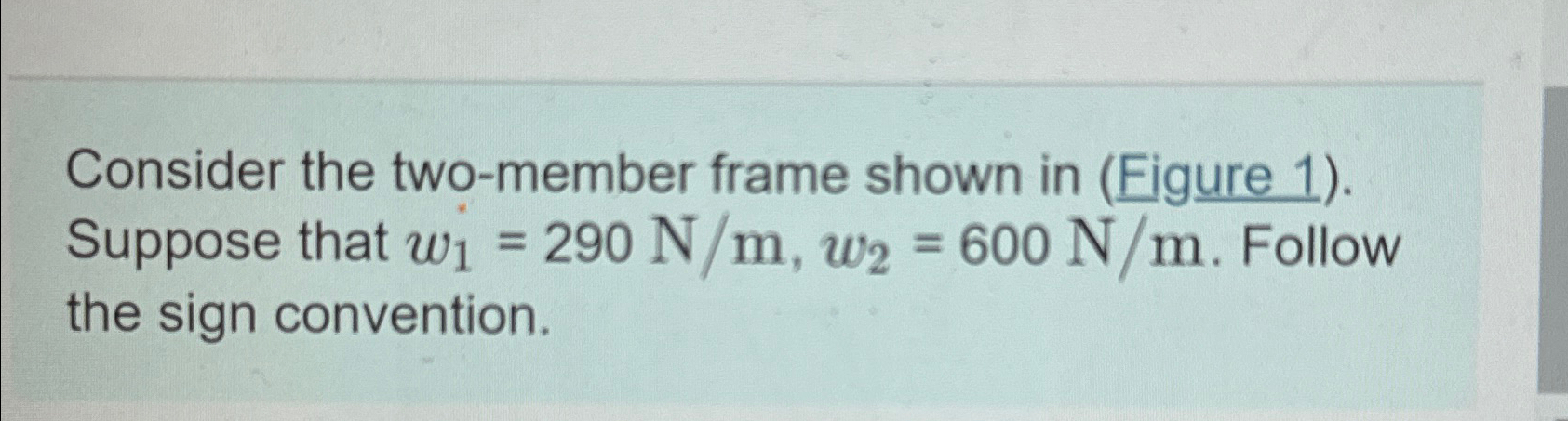 Solved Consider the two-member frame shown in (Figure 1). | Chegg.com