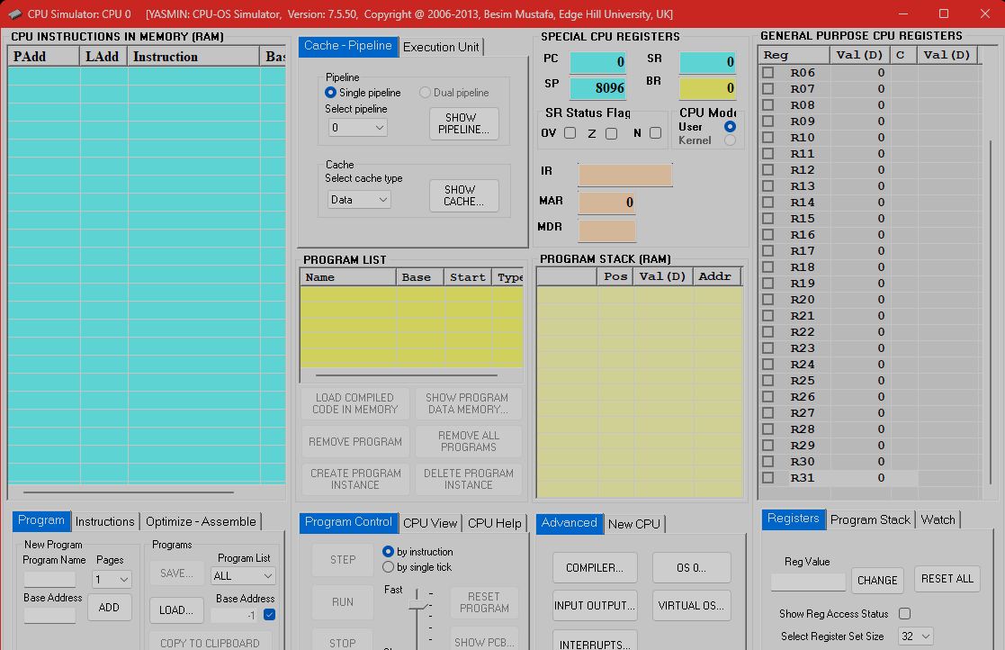 Solved Create a program in CPU OS Simulator that displays | Chegg.com