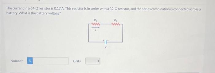 Solved The Current In A 64−Ω Resistor Is 017 A This 6049