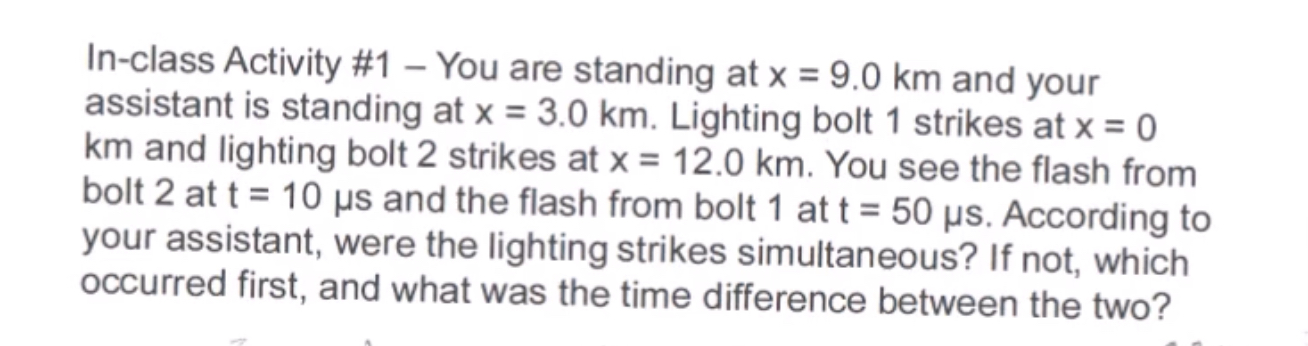 Solved In-class Activity #1 - ﻿You are standing at x=9.0km | Chegg.com