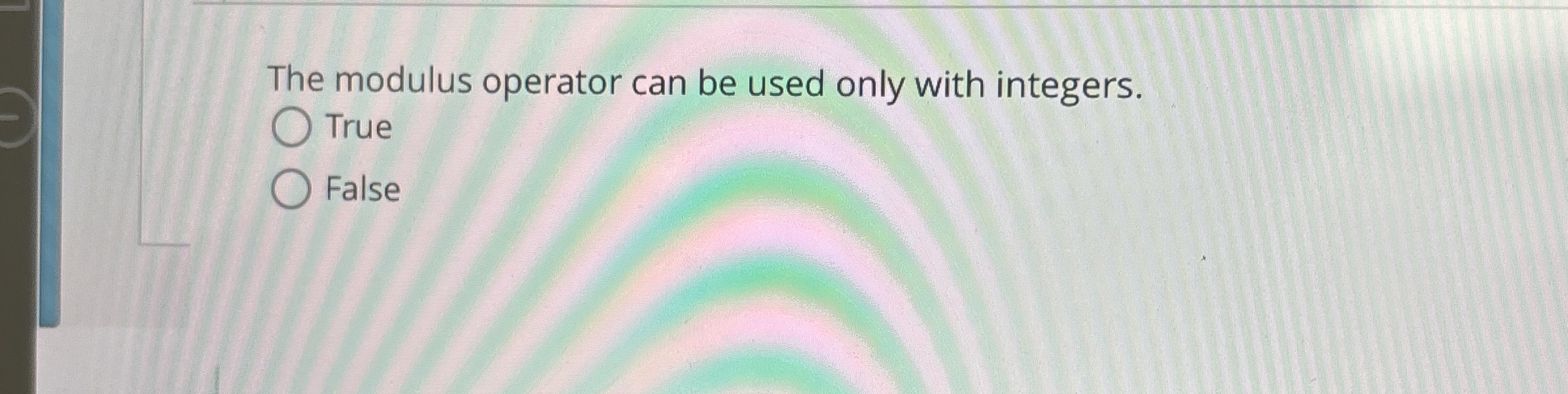 Solved The modulus operator can be used only with | Chegg.com