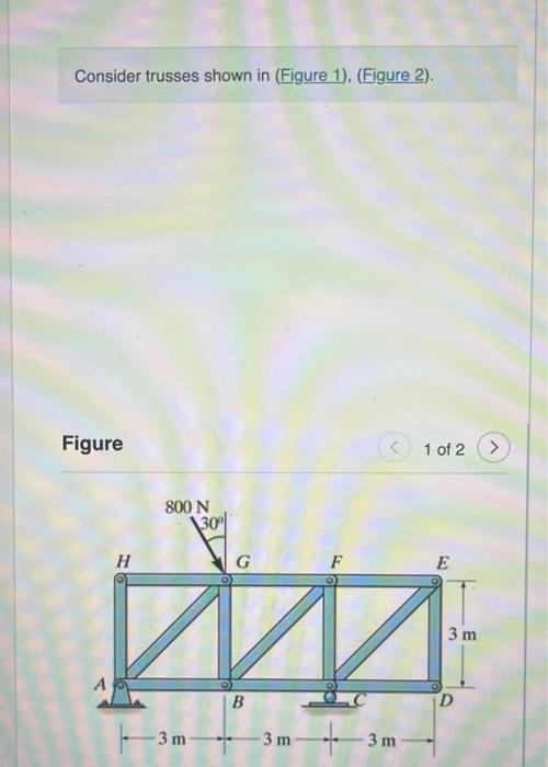 Solved Consider trusses shown in (Figure 1). (Figure 2). | Chegg.com