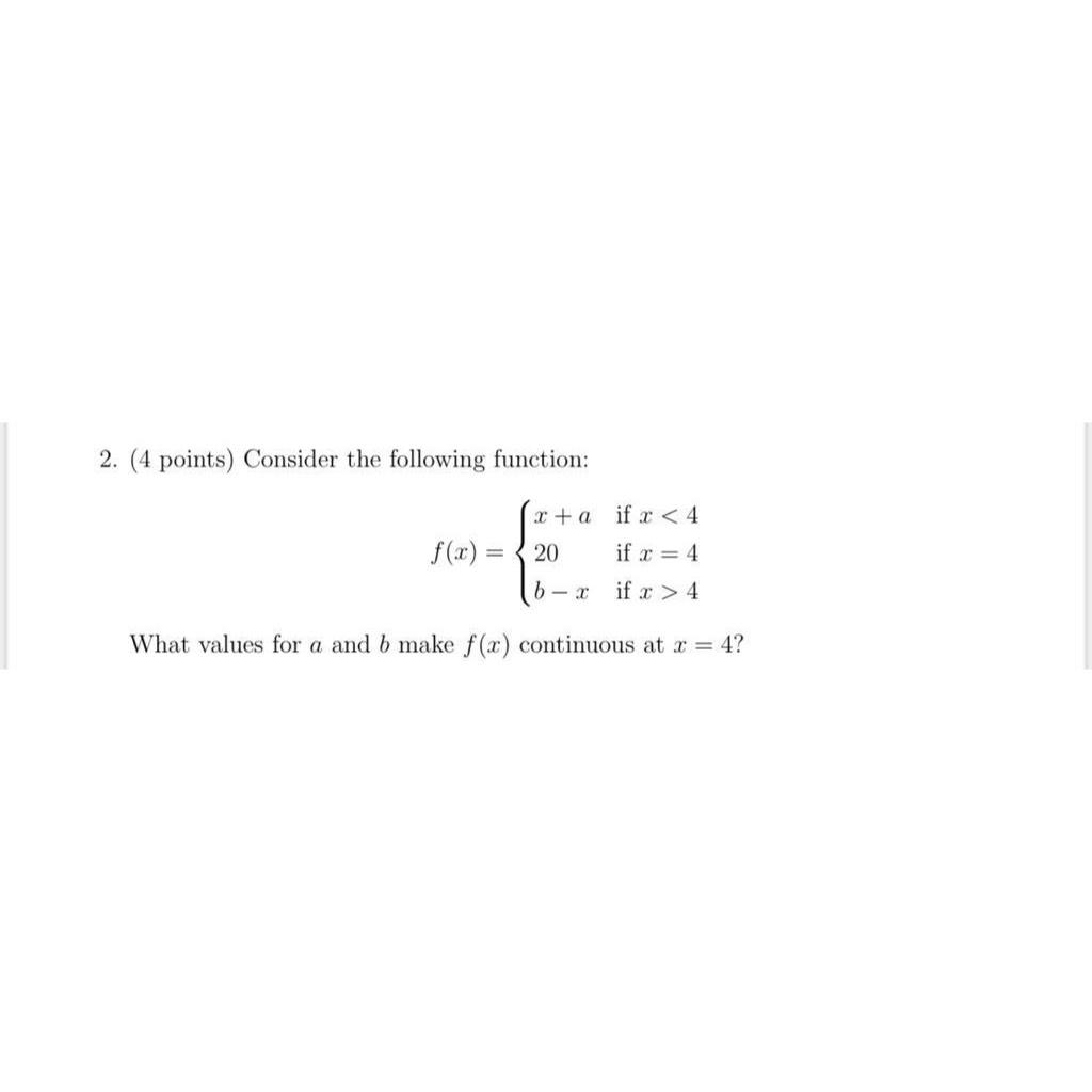 Solved 4 ﻿points ﻿consider The Following